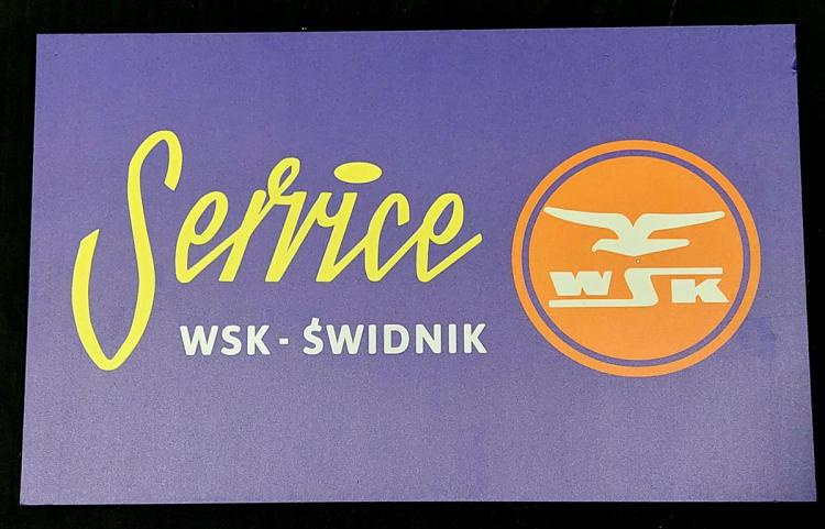 WSK Świdnik Service tablica PRL | Tablice PRL | Sklep PanRolnik.pl- najlepsze tabliczki znamionowe