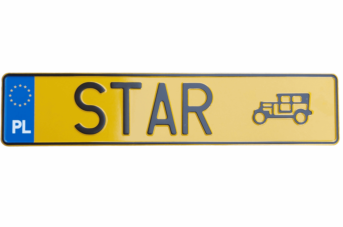 Star tablica zlotowa kolekcjonerska | Tablice tłoczone aluminiowe ...